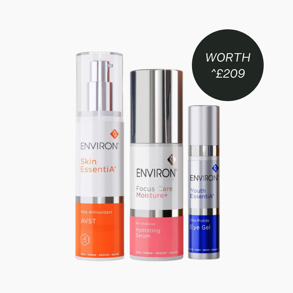 Environ Vita-Peptide Eye Gel, AVST Moisturiser, HA Hydrating Serum Bun ...
